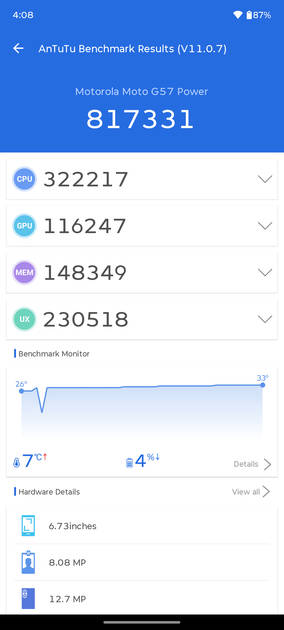 Moto G57 Power AnTuTu Score - Geekbench, 3DMark & PCMark Score Results ...