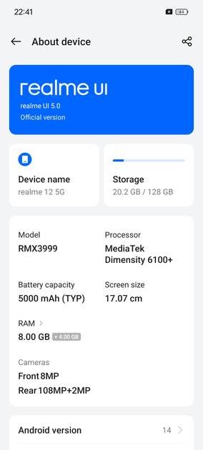 Realme 12 - Full Specifications & Price in India (30th December, 2025 ...